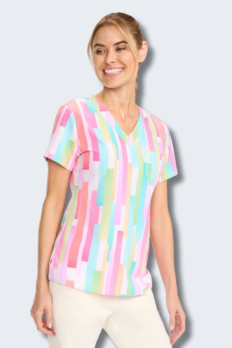 Geometric & Abstract Print Scrub Tops - Infectious Clothing