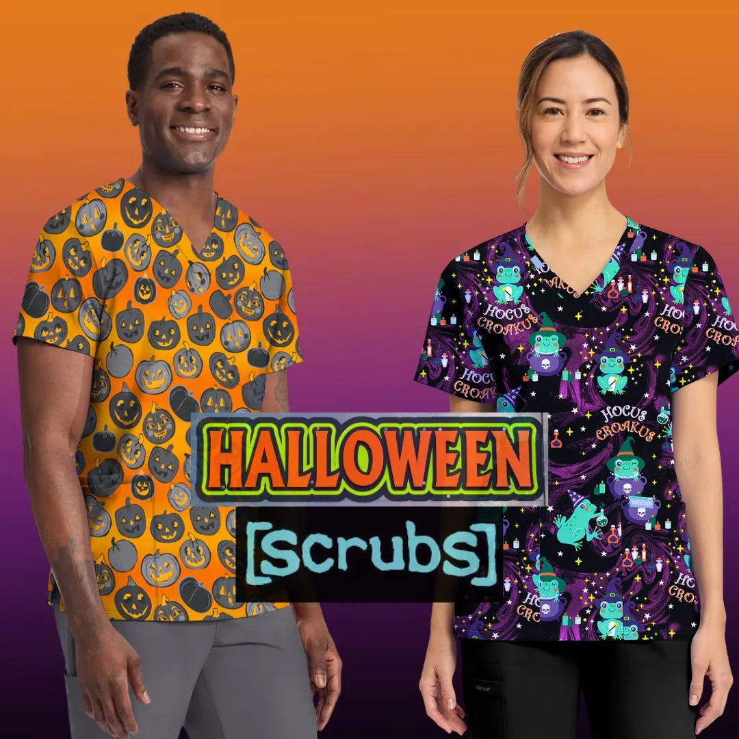 Buy Halloween Scrubs | Festive Print Scrub Tops Australia - Infectious ...