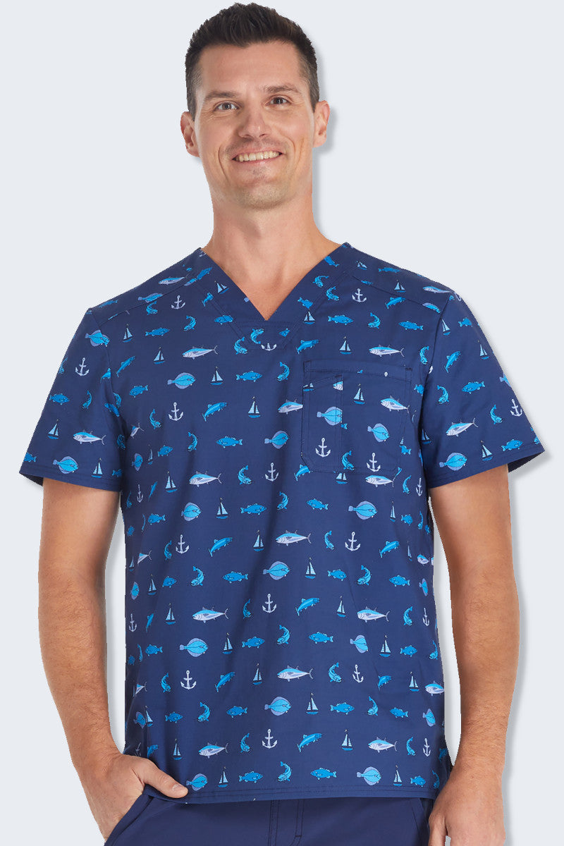 Shop Men's Printed Scrub Tops - Infectious Clothing Company ...