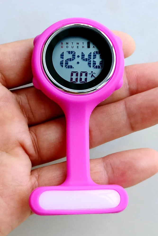 Digital Silicone Fob Watch for Nurses | 8 Colours, Timer, Easy Clean